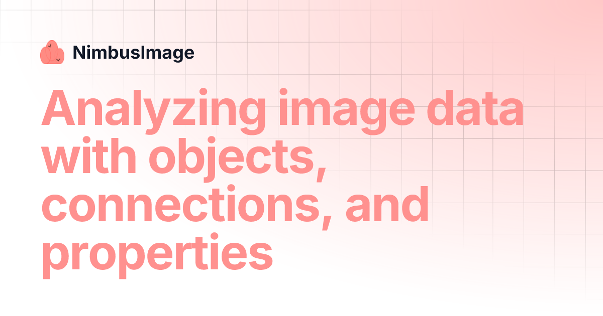 Analyzing image data with objects, connections, and properties | NimbusImage